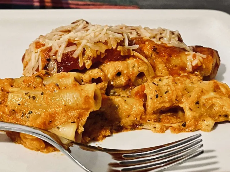 Receta de Ziti al horno sin carne