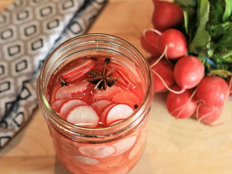 Receta de Rábanos en escabeche rápido