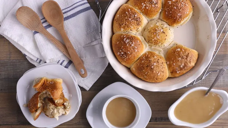 Receta de Bombas sobrantes de la cena de Acción de Gracias