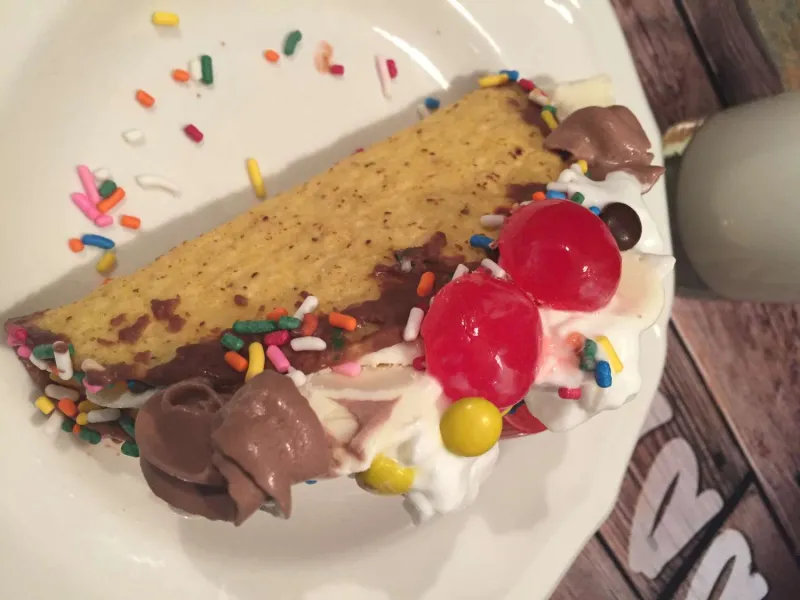 Receta de Delicia de taco con helado y helado