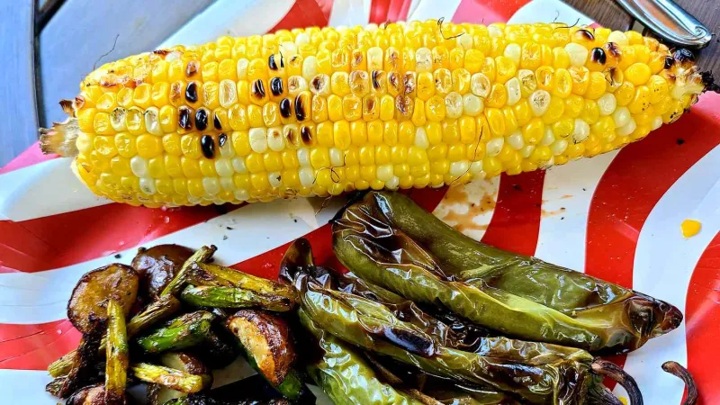 Receta de Mazorca de maíz asado con parmesano