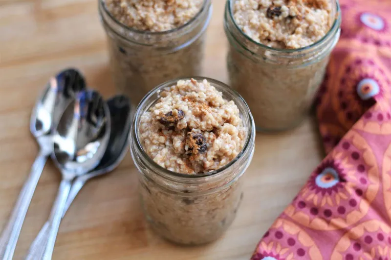 Receta de Avena cortada en acero preparada con anticipación
