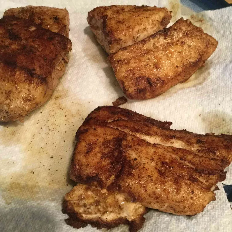 Receta de Pargo rojo ennegrecido frito