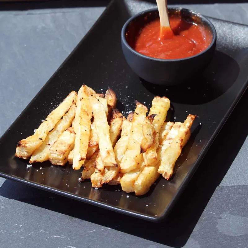 Receta de Papas fritas con raíz de apio al horno