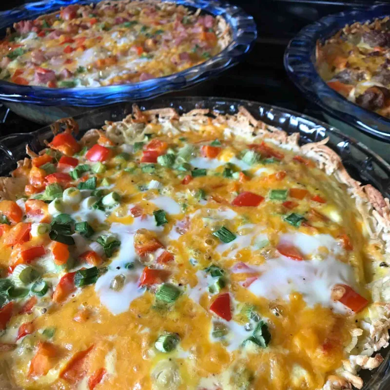 Receta de Quiche de jamón y patatas fritas